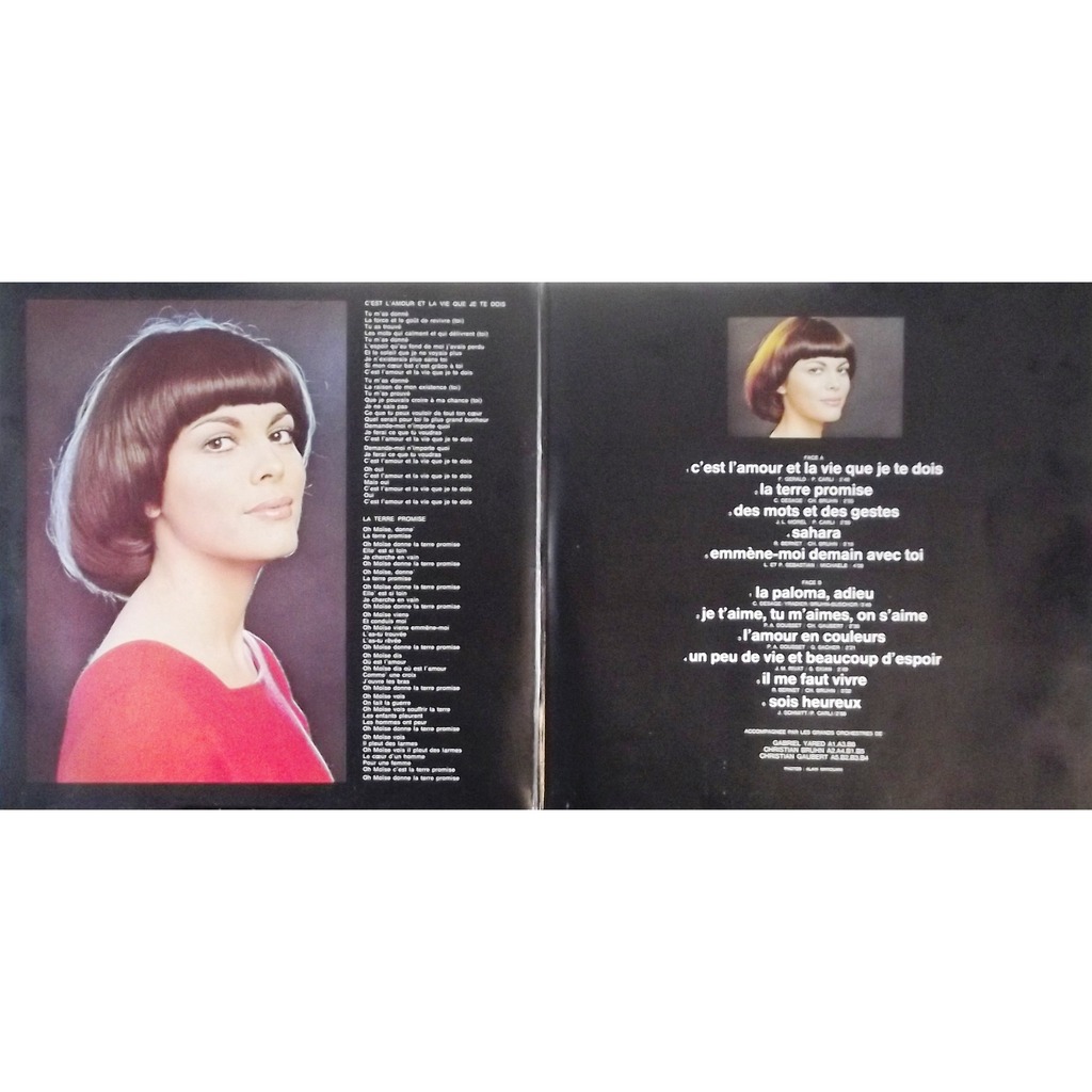 La paloma adieu by Mireille Mathieu, LP with vinyl59 - Ref:115935369