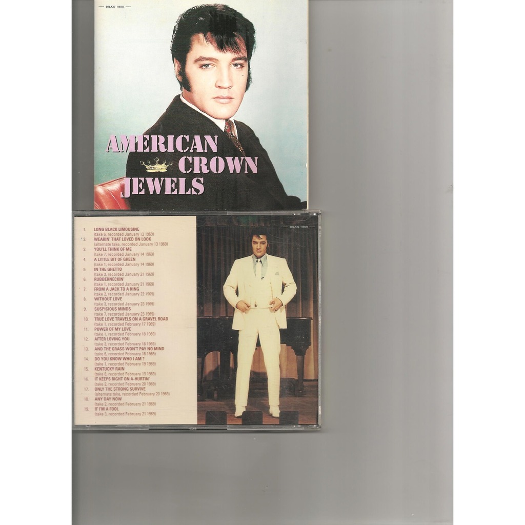 1 cd elvis presley american crown jewels cd 19 outtakes 1969 ...