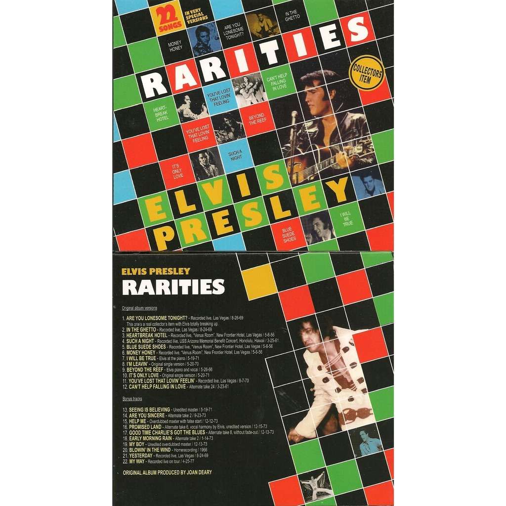 001 cd digipack elvis presley rarities vol.1 cd 22 outtakes & live ...
