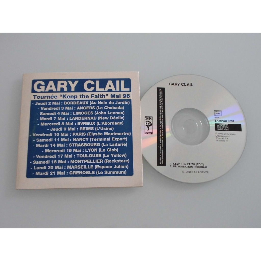 Keep the faith - promo de Clail Gary, CDS chez dj-kurt - Ref:116110242