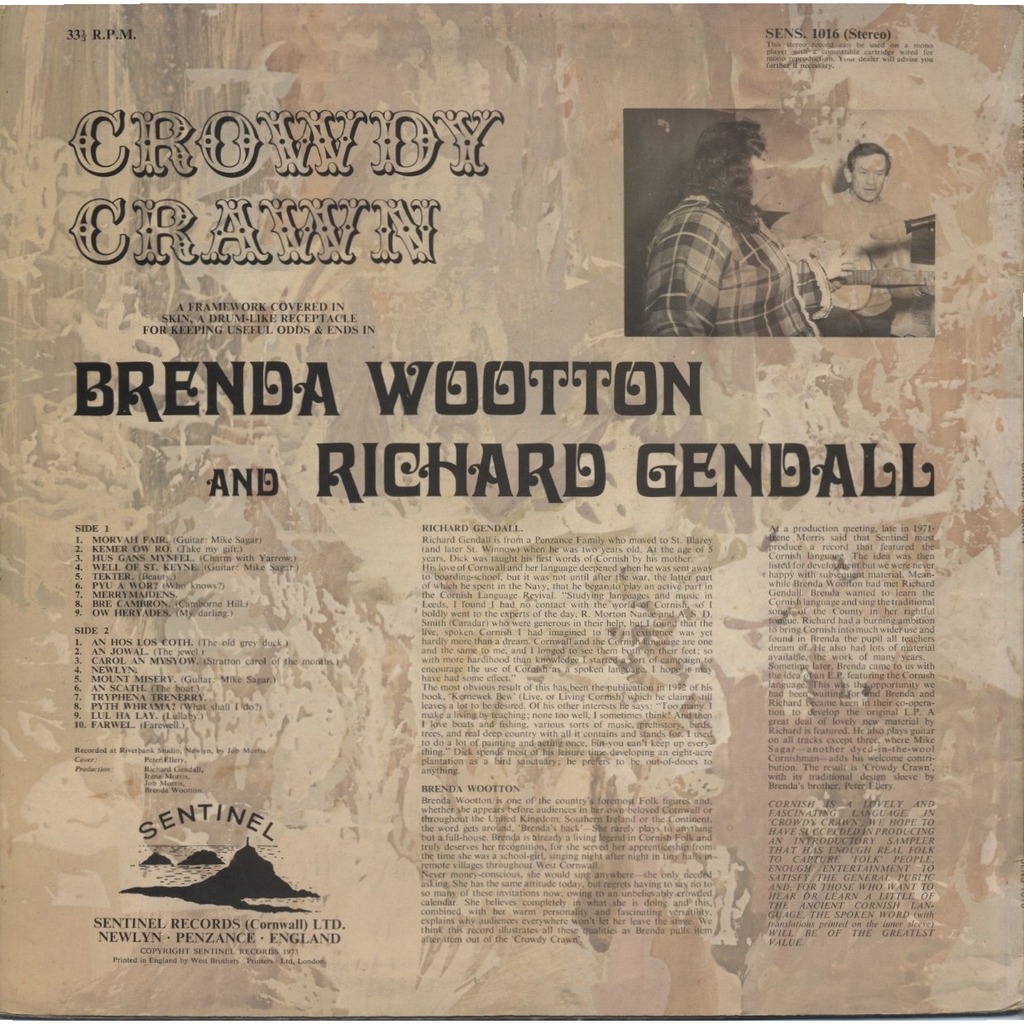 Crowdy crawn ( 1st lp ) - a collection of songs and prose in the ...