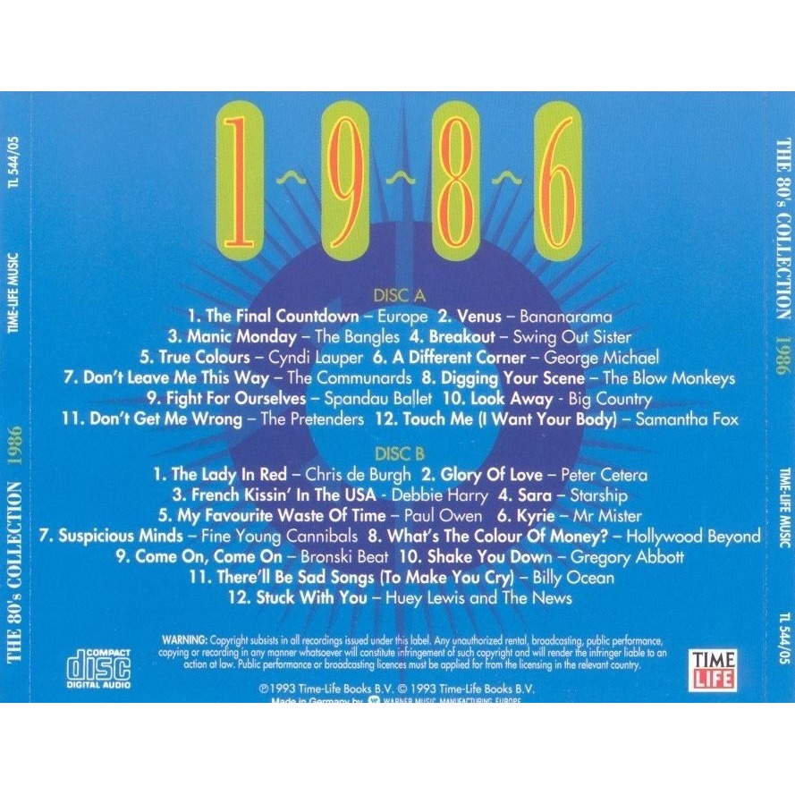 The 80's collection 1986 by Debbie Harry, Bronski Beat, Big Country ...