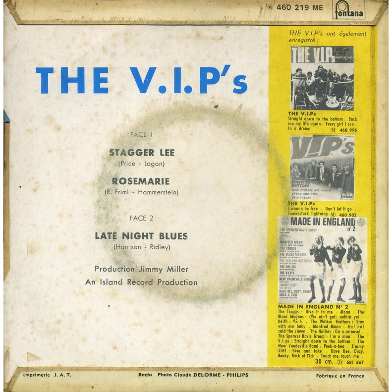 Stagger lee - de V I P'S, EP chez capricordes - Ref:116475417
