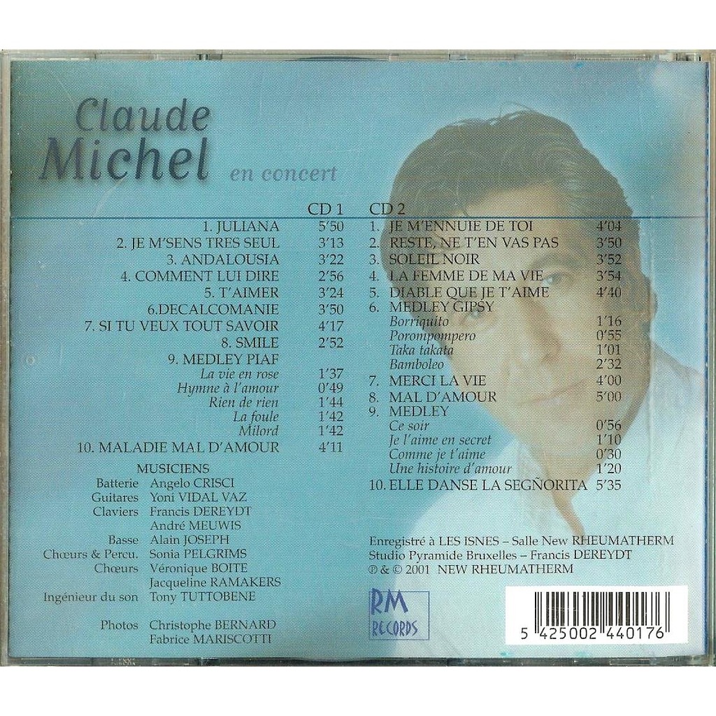 Claude michel en concert (double-album 2 cd) de Claude Michel, CD x 2 ...