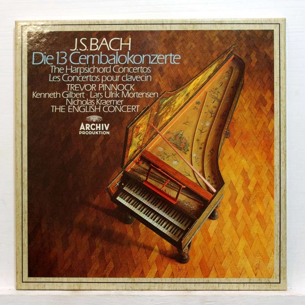 Js bach : the 13 harpsichord concertos, bwv 1052 to 1058 by Trevor Pinnock, LP Box set with ...