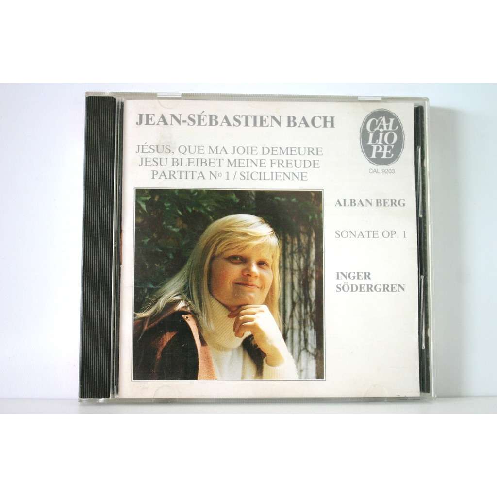 Bach : partita n°1 sicilienne sonate opus 1.... de Alban Berg / Bach ...