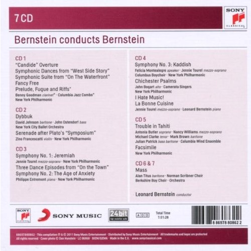 Bernstein conducts bernstein / new york philharmonic de Bernstein, Leonard, CD x 7 chez melomaan ...