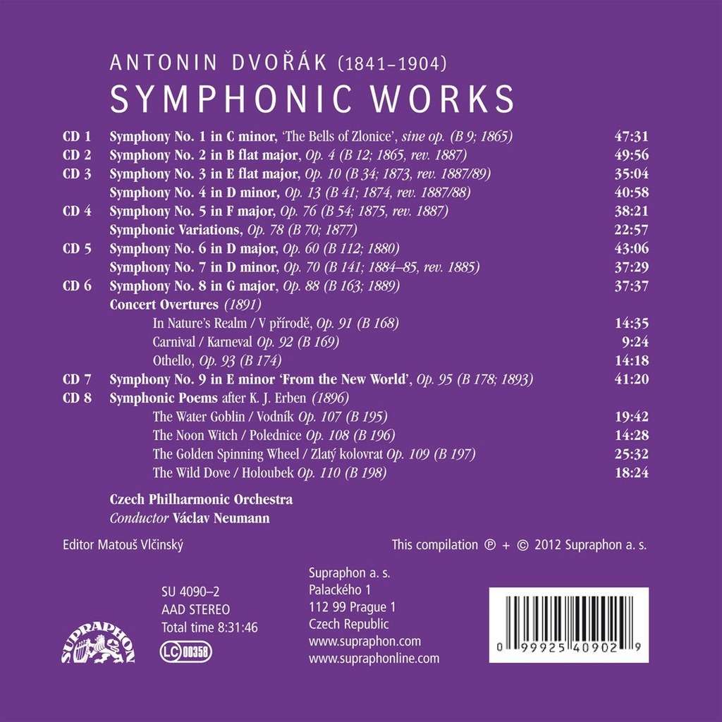Symphonic works / neumann, czech philharmonic orchestra de Dvořák ...