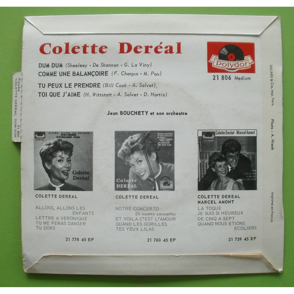 Dum dum + 3 de Colette Dereal Jean Bouchety, EP chez leshauts78 - Ref ...