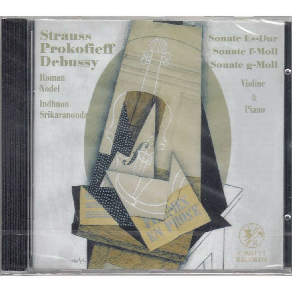 R.strauss prokofiev debussy violin sonatas by Roman Nodel, CD with rarervnarodru - Ref:117439369