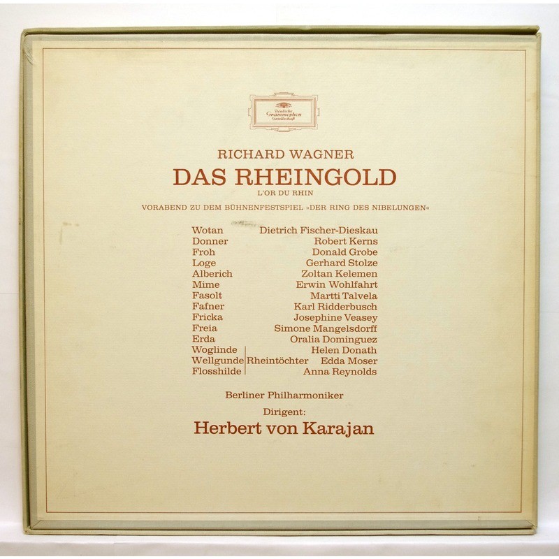 Wagner : das rheingold by Herbert Von Karajan, LP Box set with ...