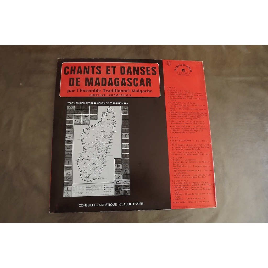 Chants et danses de madagascar by L'Ensemble Traditionnel Malgache, LP ...