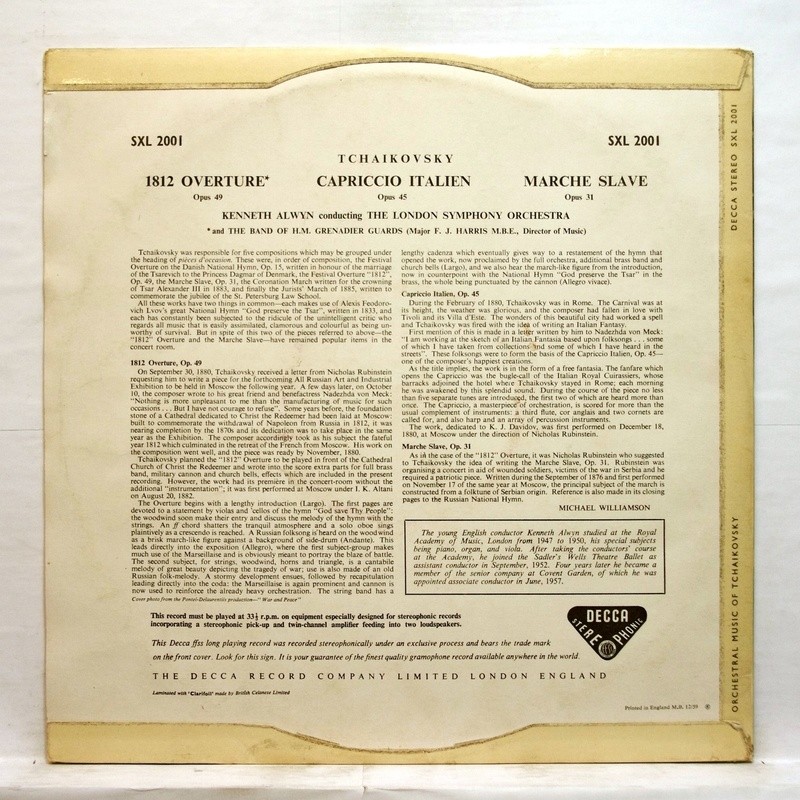 Tchaikovsky : 1812 overture / capriccio italien / marche slave by ...