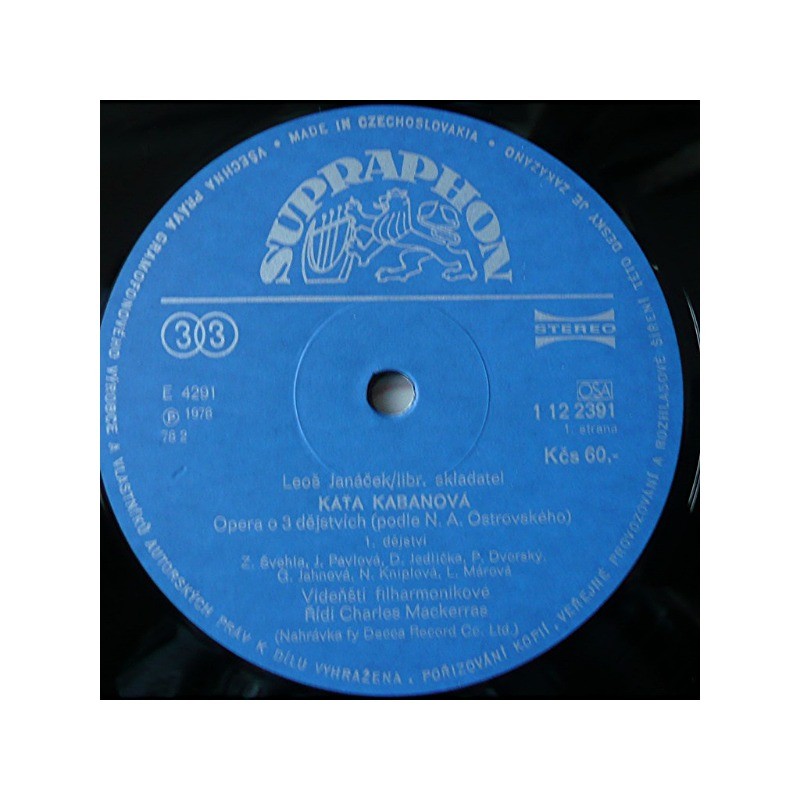 Janacek : kata kabanova - elisabeth soderstrom / peter dvorsky ...