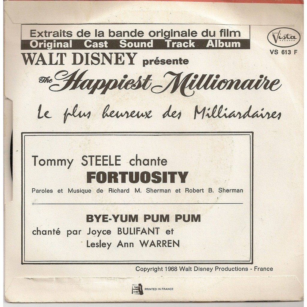 The happiest millionaire /bye yum pum pum by Tommy Steele/Joyce ...
