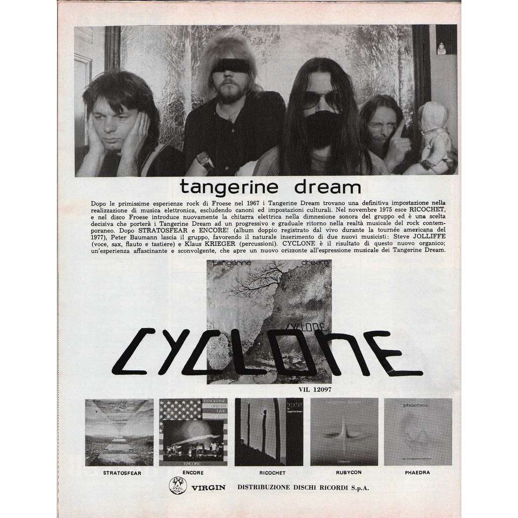 Cyclone (italian 1978 original album release promo type advert poster ...