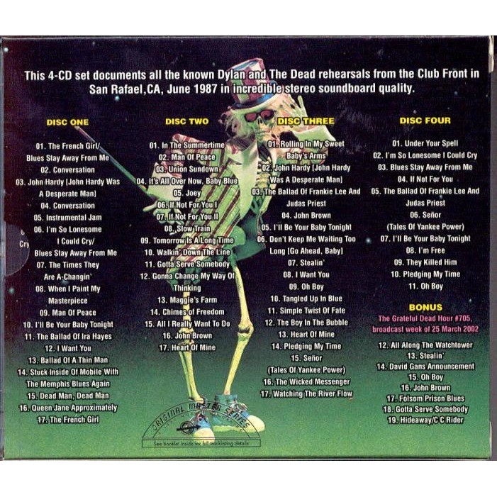 Dylan & the dead - complete studio rehearsals (s.rafael ca june 1987 ...