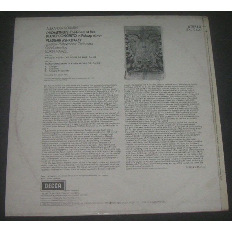 Scriabin prometheus poem of fire / piano concerto in f by Vladimir ...