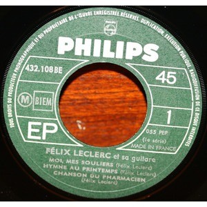 Moi mes souliers / hymne au printemps / chanson du pharmacien / le p ...