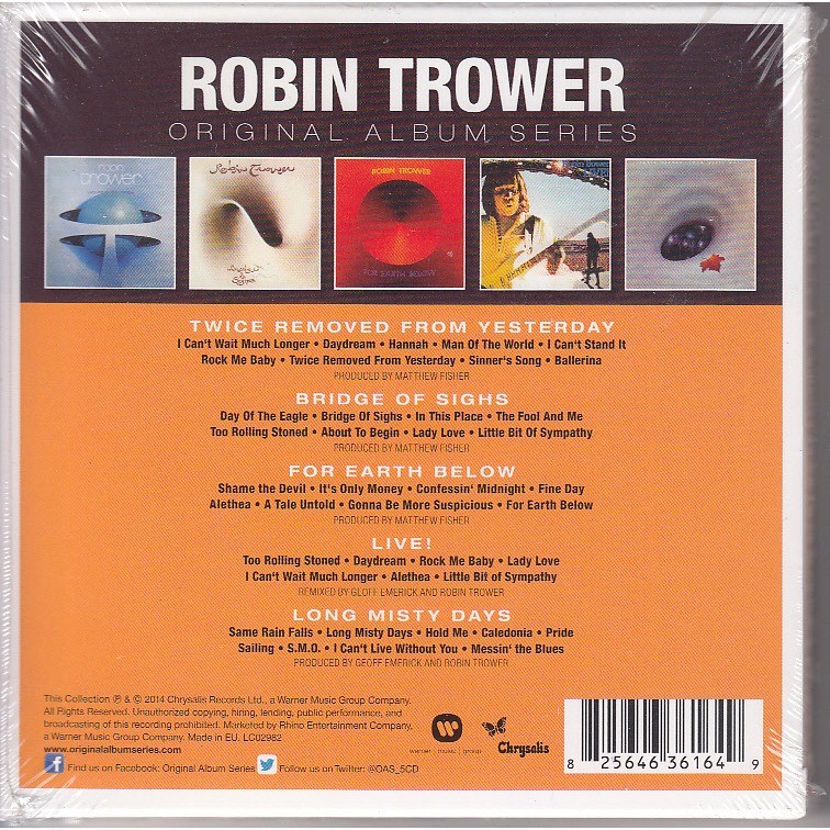 Original album series by Robin Trower, CD x 5 with collector89 - Ref ...