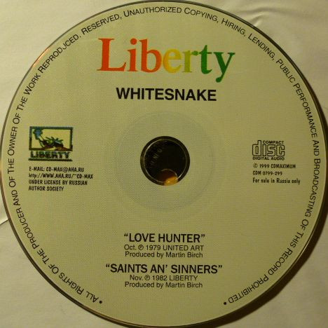 Lovehunter / saints an' sinners by Whitesnake, CD with techtone11 - Ref ...