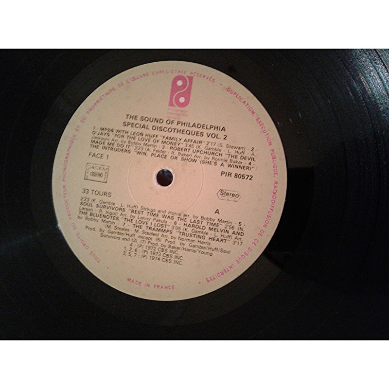 Philadelphia sound special discotheque vol 2 de Philadelphia Sound, 33T ...