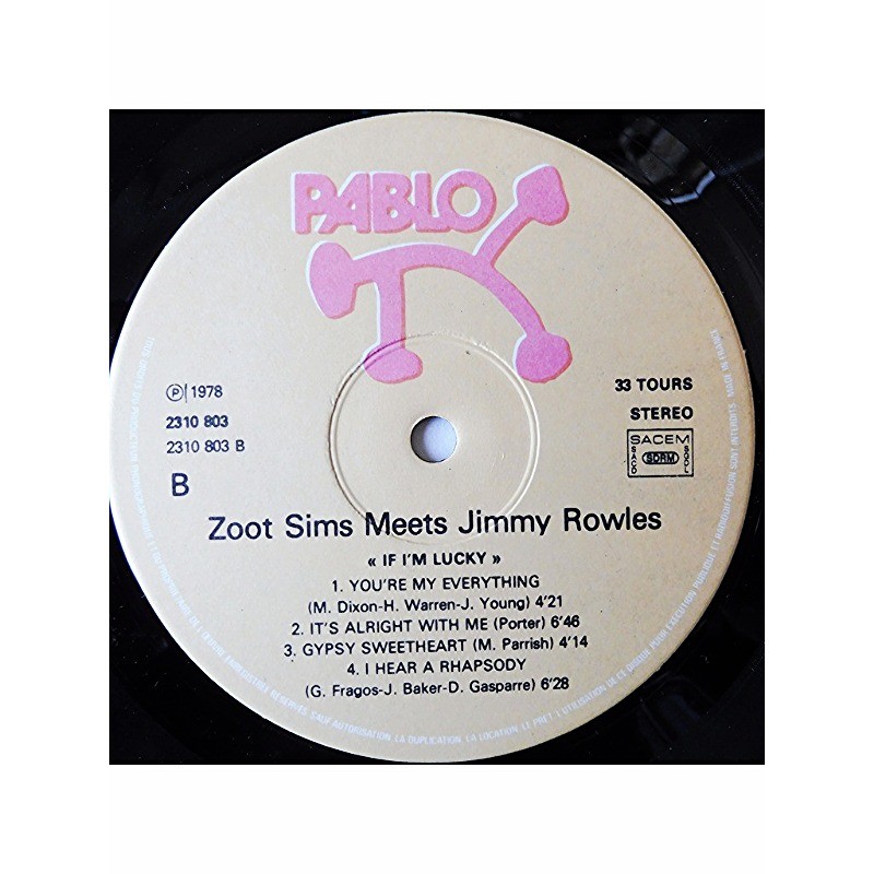 If i'm lucky - ( stéréo ) - Zoot Sims Meets Jimmy Rowles - ( LP ...