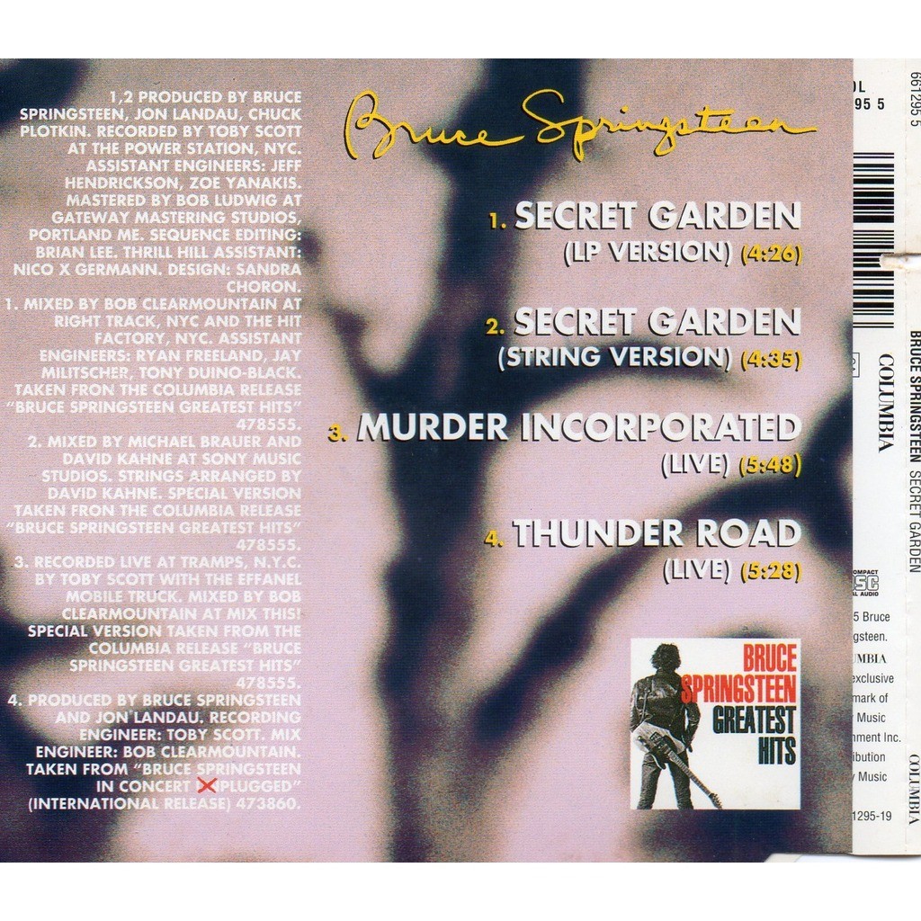 Secret garden - Bruce Springsteen - ( CDシングル ) - 売り手： didierf - Id ...