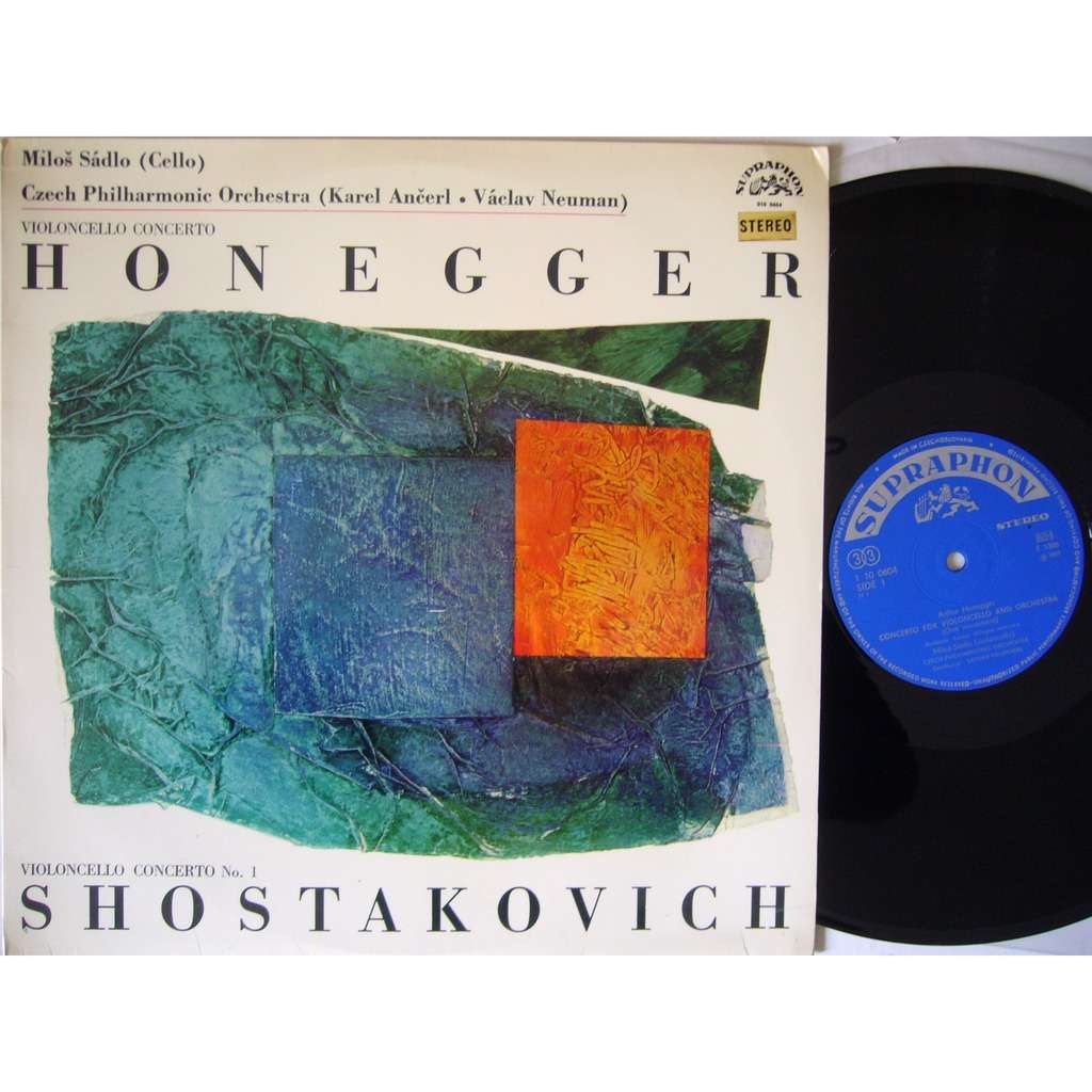 Honegger shostakovich cello concertos czech supraphon 1 10 0604 mint by ...