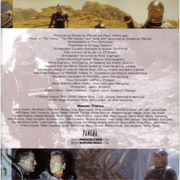 Red planet (music from the original motion picture) by Graeme Revell; Peter Gabriel; Emma ...