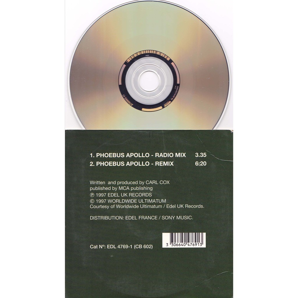 Phoebus apollo ( radio mix ) / phoebus apollo ( remix ) by Carl Cox ...