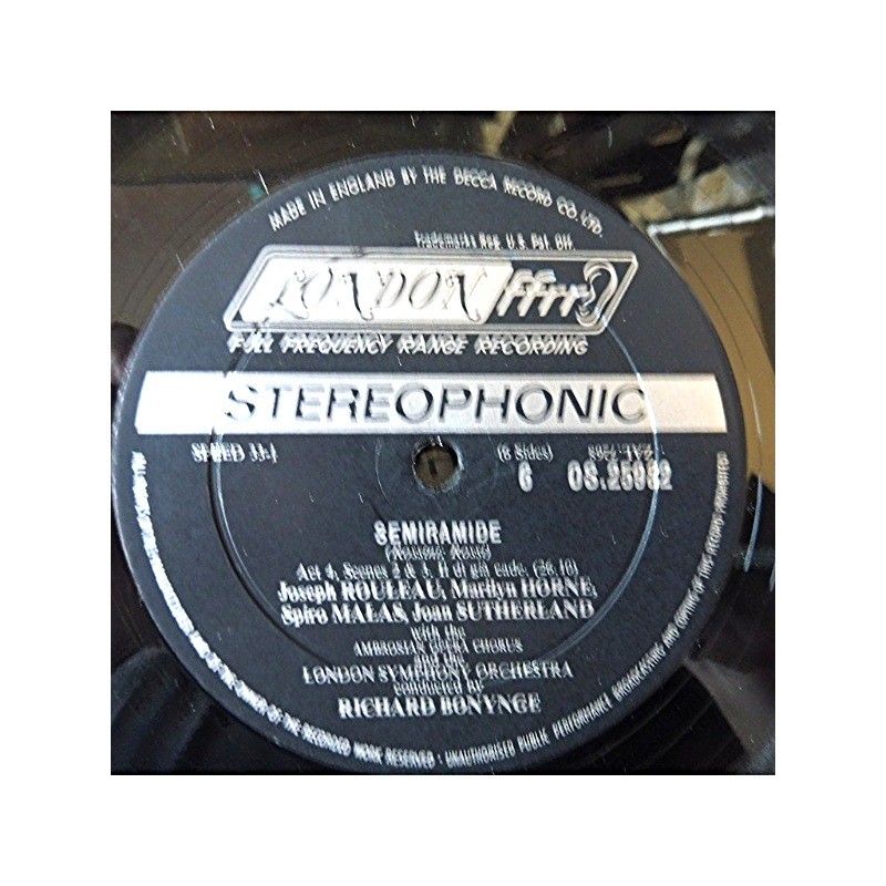 Rossini : semiramide - ( 3 lp set box booklet ) by Joan Sutherland ...