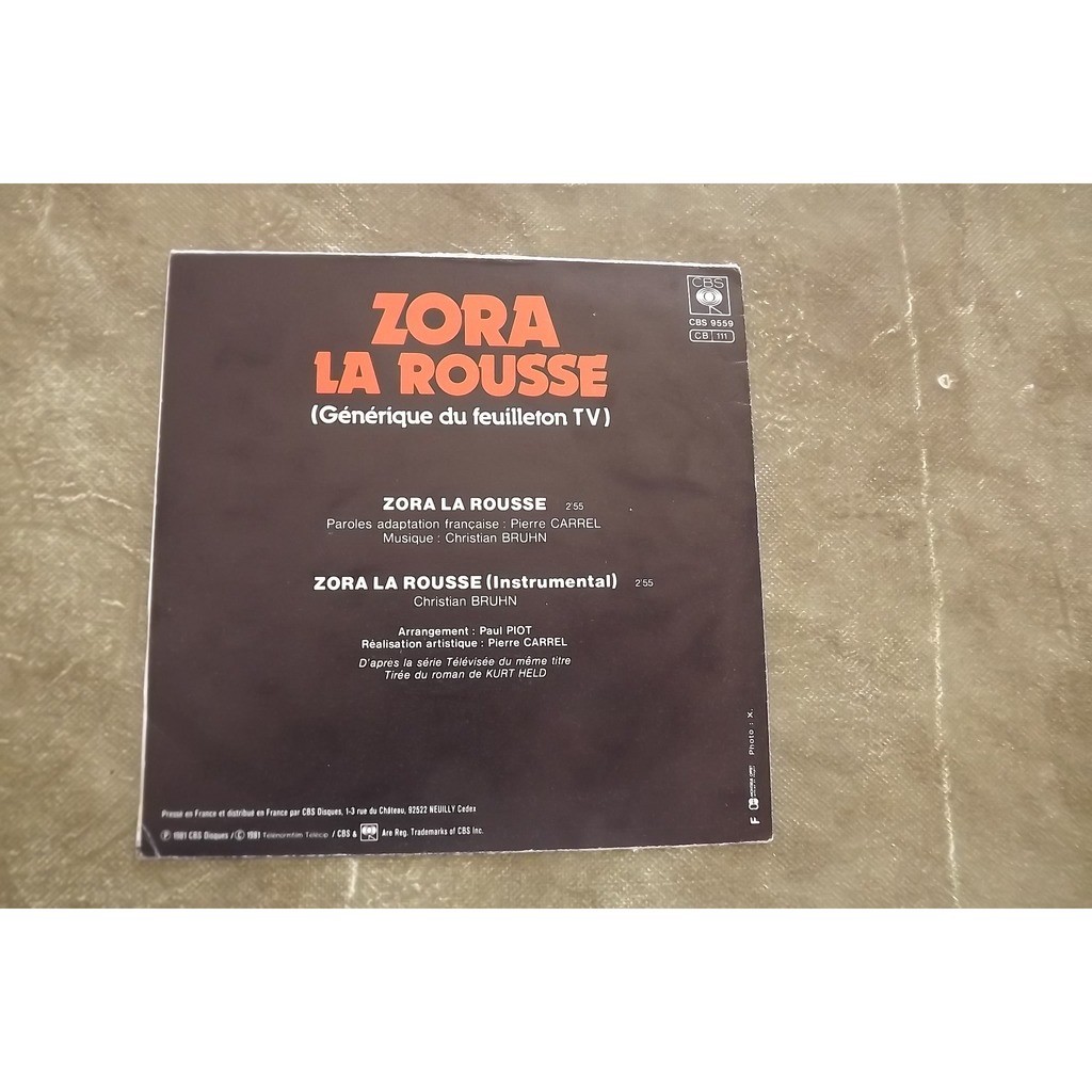 Zora la rousse de Bruhn Christian, SP chez vendors2 - Ref:118462304