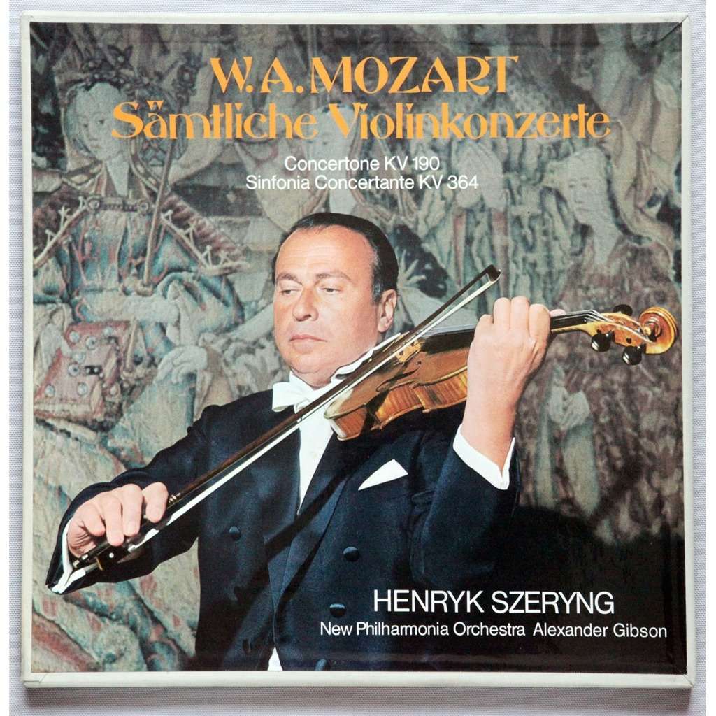 Mozart violin concerto by Henryk Szeryng, LP Box set with dynamic ...