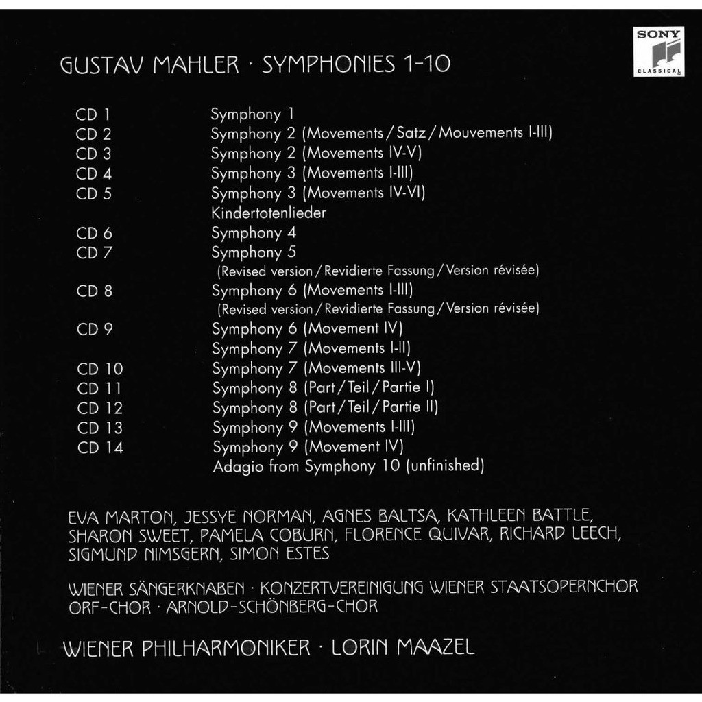 Complete symphonies / maazel, vienna philharmonic by Mahler, Gustav, CD box with melomaan - Ref ...