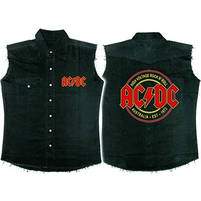 High voltage rock n' roll vest by Ac/Dc, Bomber.M with ledotakas - Ref ...