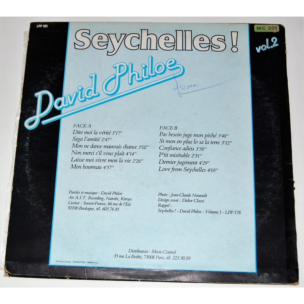 Seychelles ! vol 2 de David Philoe, 33T chez jeemai - Ref:118861411