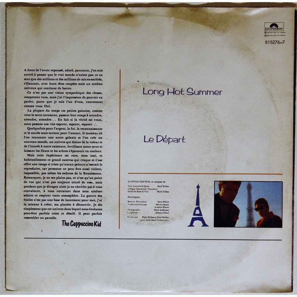 Long hot summer by The Style Council, SP with cruisexruffalo - Ref ...