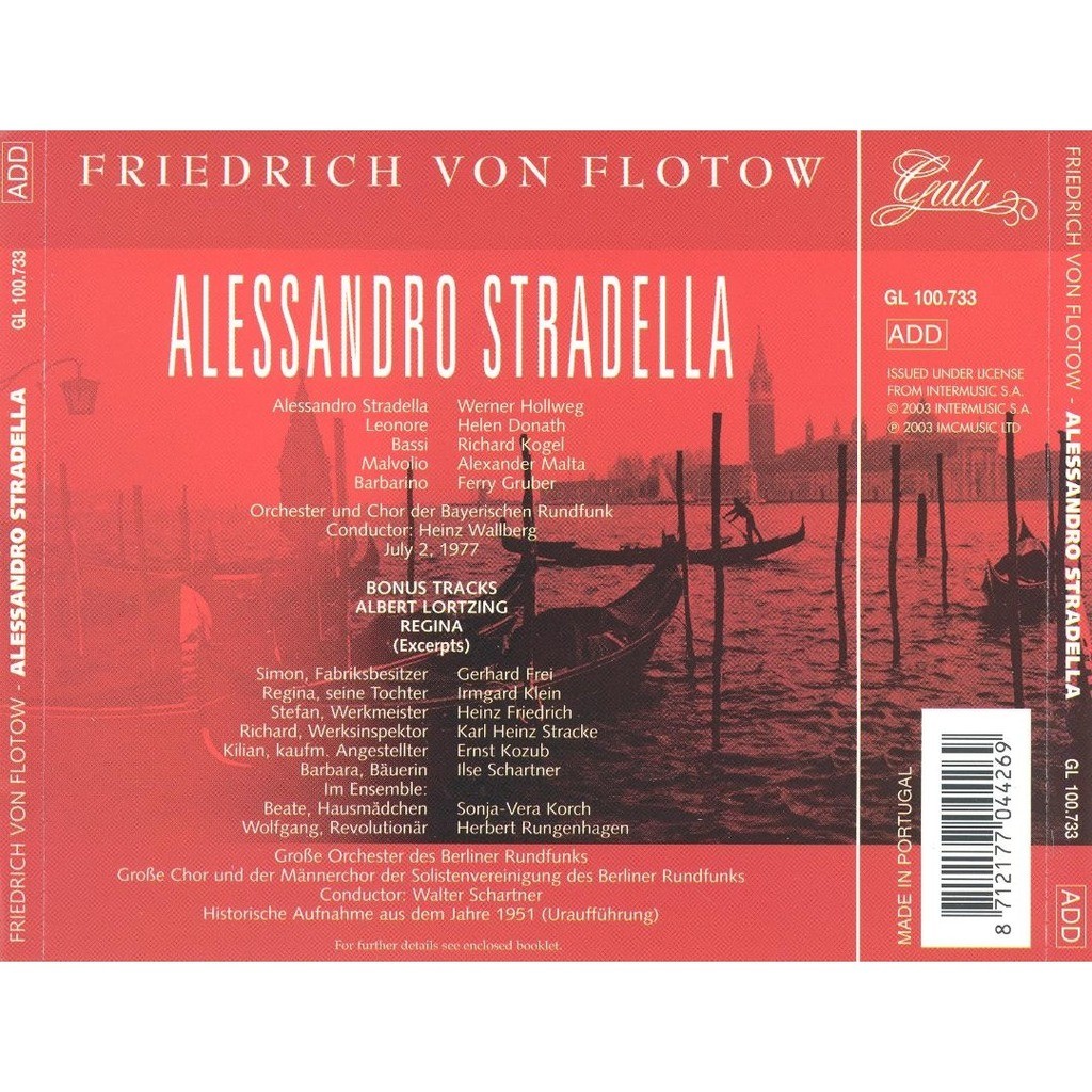 Alessandro stradella / wallberg de Flotow, Friedrich Von (1812-1883 ...