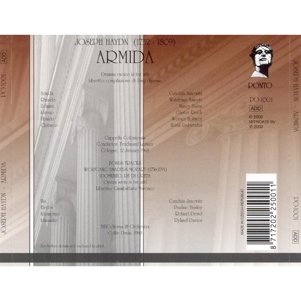 Armida / leitner de Haydn, Joseph, CD x 2 chez melomaan - Ref:118983986