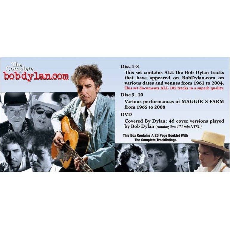 The complete bobdylan.com (10cd+1dvd box set) by Bob Dylan, CD box with ...