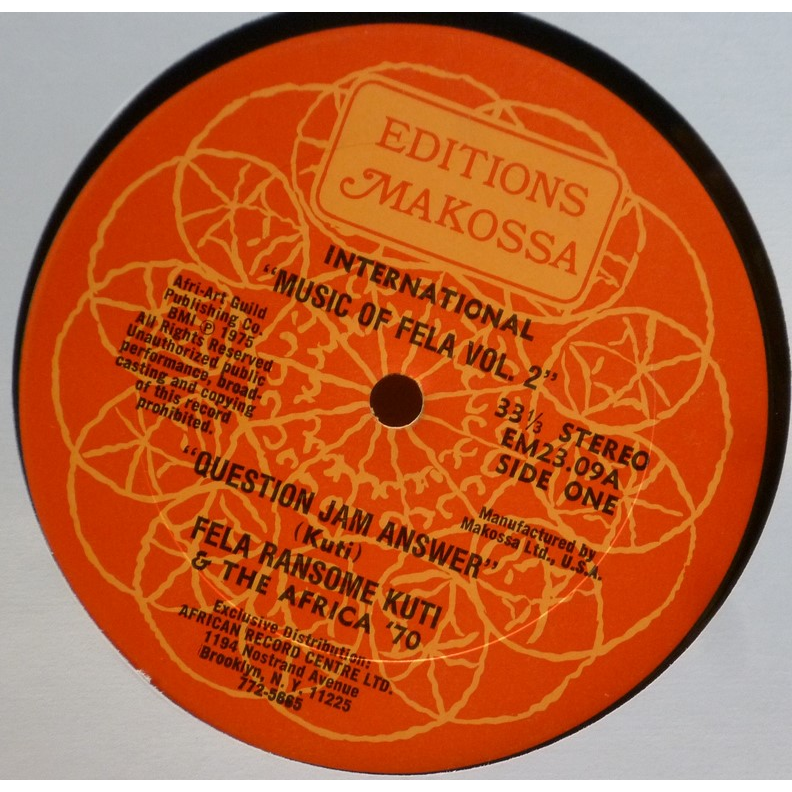 Question jam answer - music of fela volume 2 by Fela & The Africa 70 ...