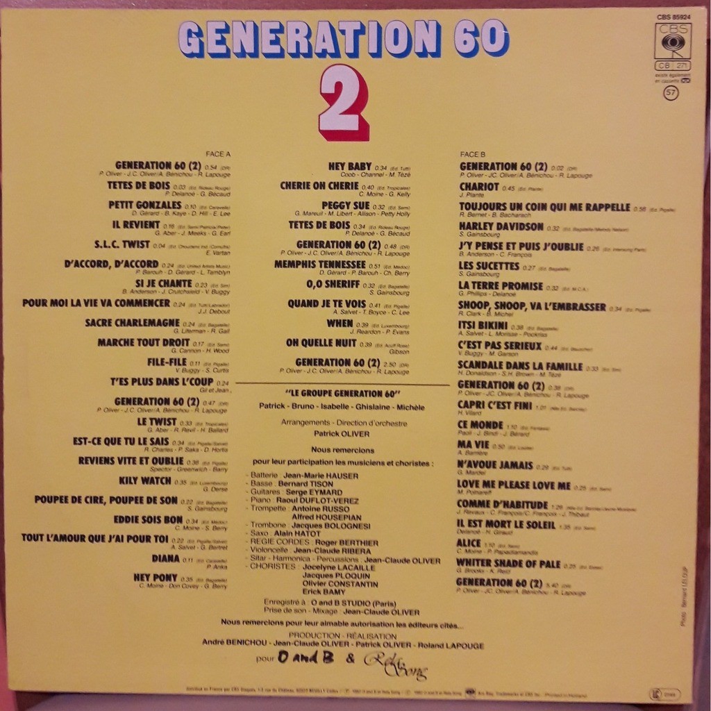 2 de Generation 60, 33T chez agiron - Ref:119028954