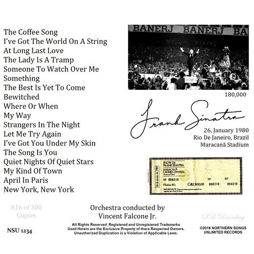 Live in rio de janeiro 1980 jan 26 ltd cd by Frank Sinatra, CD with ...