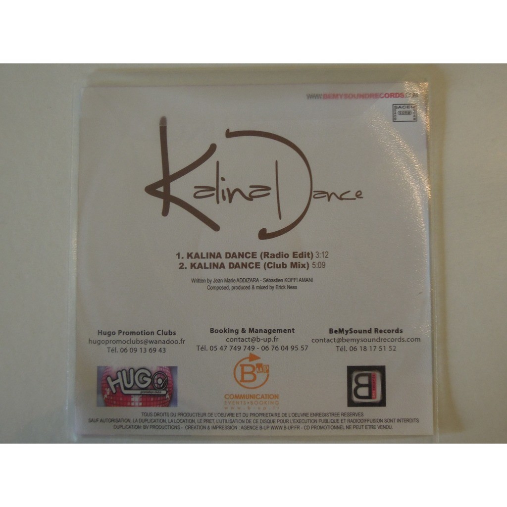 Kalina dance promo 2 tracks by Sany Afrika & Erickness, MCD with ...