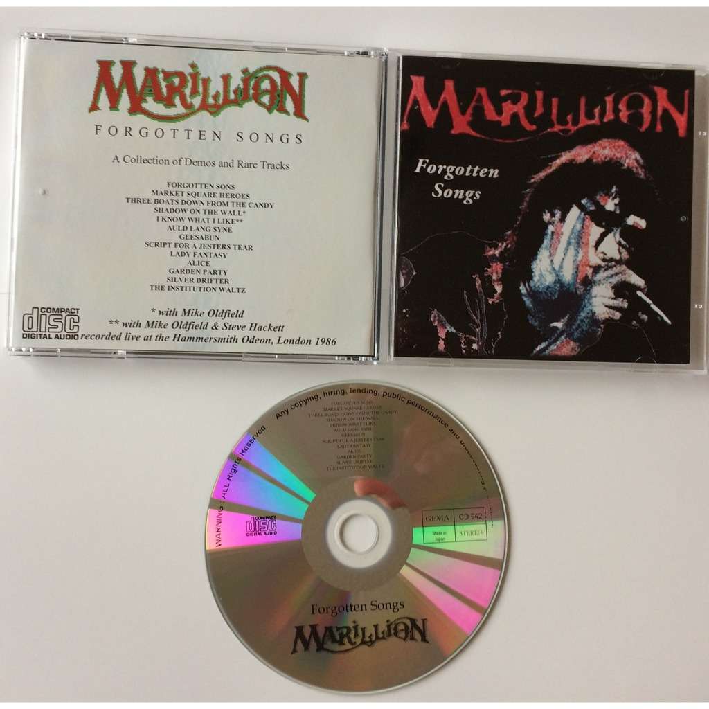 Forgotten songs by Marillion - Fish, CD with galaxysounds - Ref:1511038646