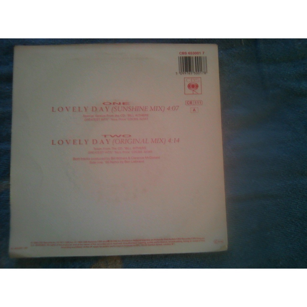 Bill withers - lovely day (sunshine mix) (7, single) by Bill Withers ...
