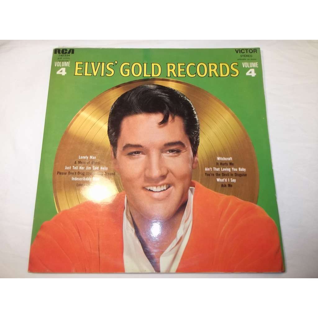 Elvis gold records volume 4 de Elvis Presley, 33T chez listenandhear ...