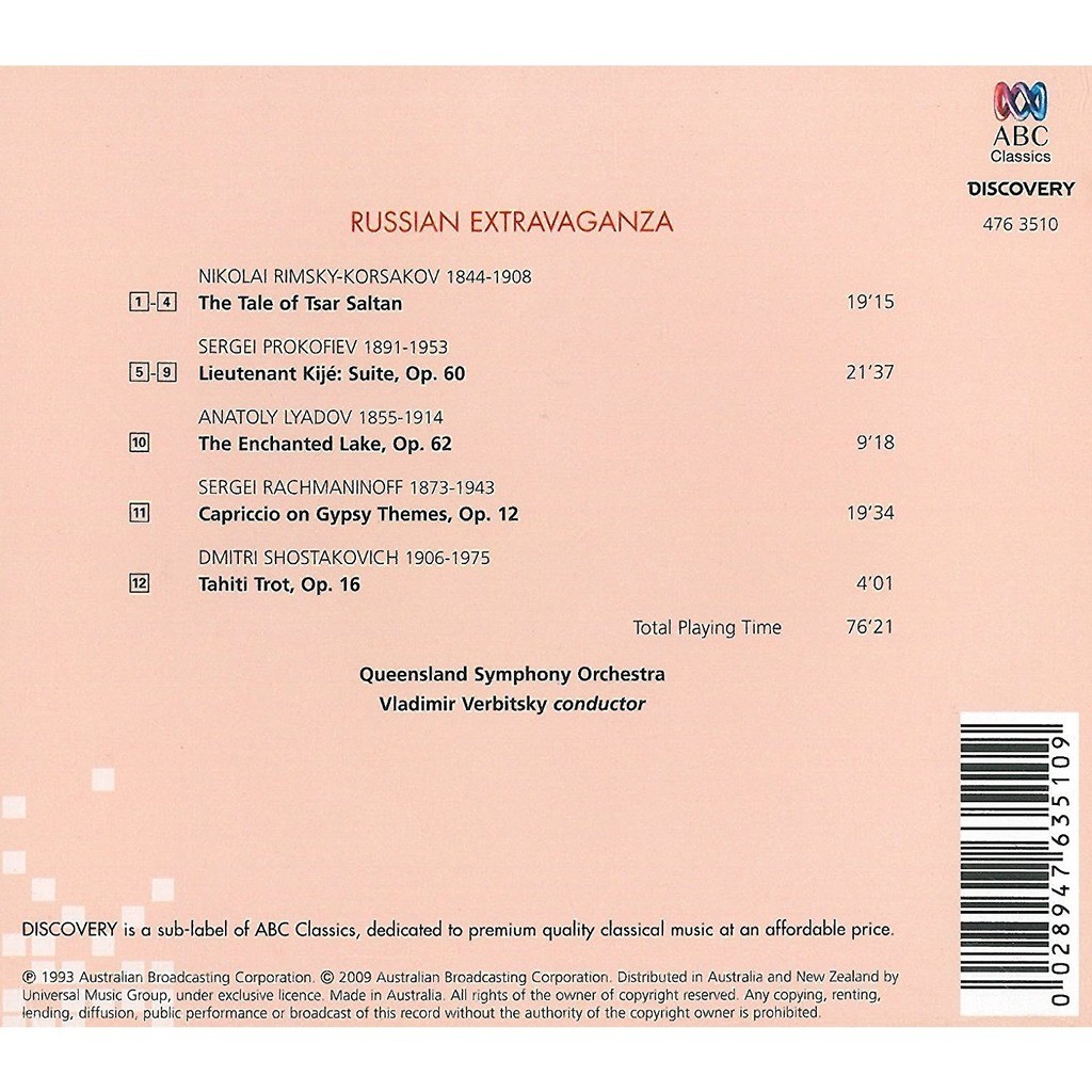 Russian extravaganza / queensland symphony orchestra, vladimir ...