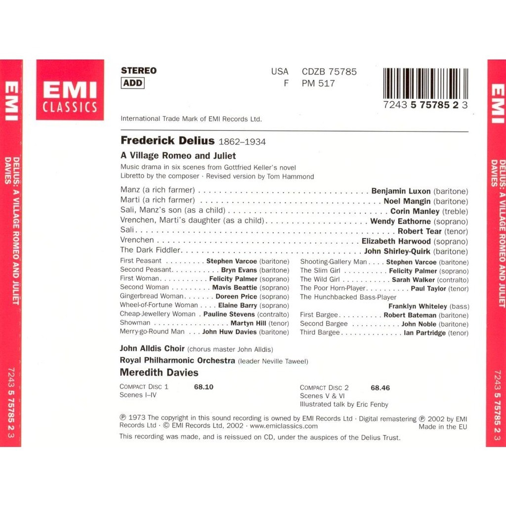 A village romeo and juliet / royal philharmonic orch. meredith davies ...